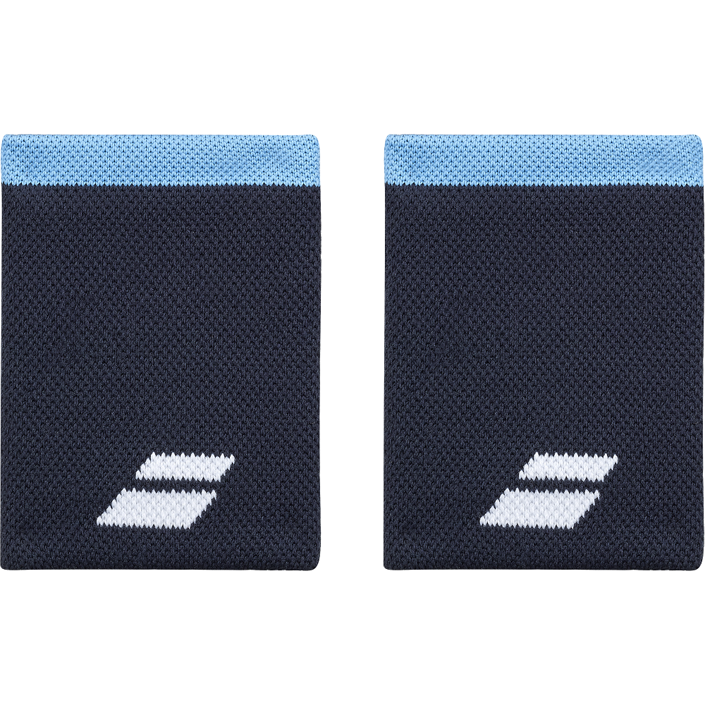 Babolat Logo Jumbo Wristband 2 Pack - Drive Heritage Blue – Racketworld UK