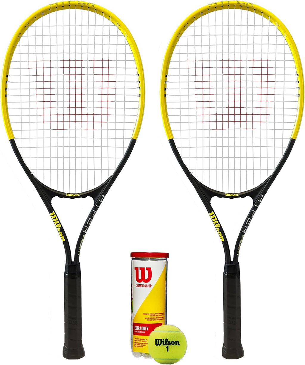 Wilson Hyper Precision 2 Player Tennis Racket Set Inc 3 Tennis Balls ...