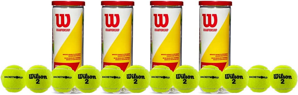 Wilson Championship Extra Duty Tennis Balls - 4 Tube (12 Balls ...