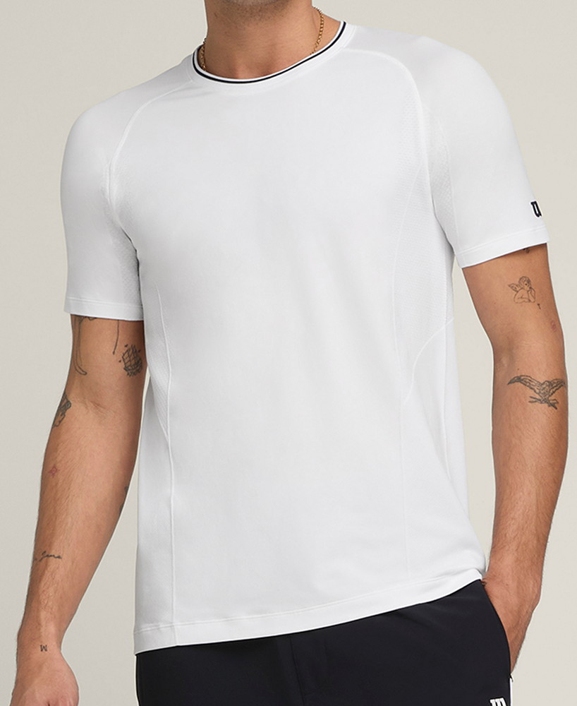 Wilson Men's Team Seamless Crew Shirt Sleeve T-shirt - White ...