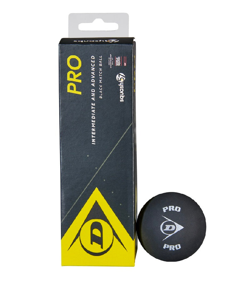 3 x Dunlop Pro Racketball Balls - Racketworld UK