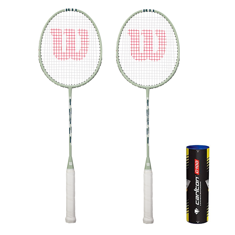 Wilson Impact 2 Player Badminton Set Including 6 Shuttles – Racketworld UK
