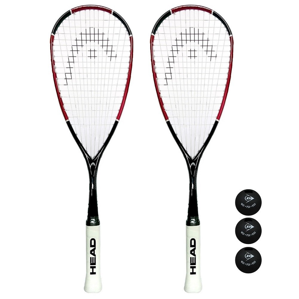 2 x HEAD Nano Ti.110 Titanium Squash Rackets + Cover – Racketworld UK