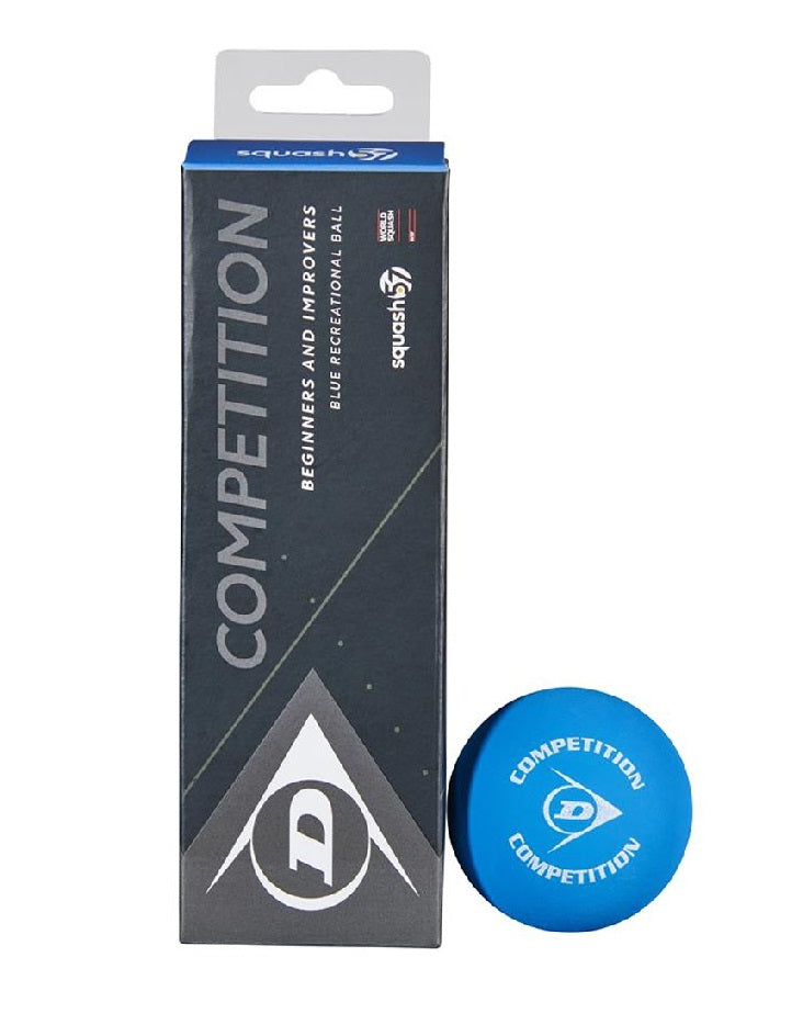 3 x Dunlop Competition Racketball Balls - Racketworld UK