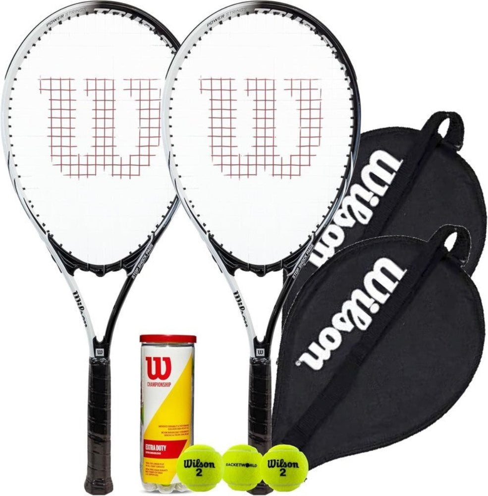 Wilson Tour Slam 2 Player Tennis Set Including 3 Tennis Balls & Covers ...