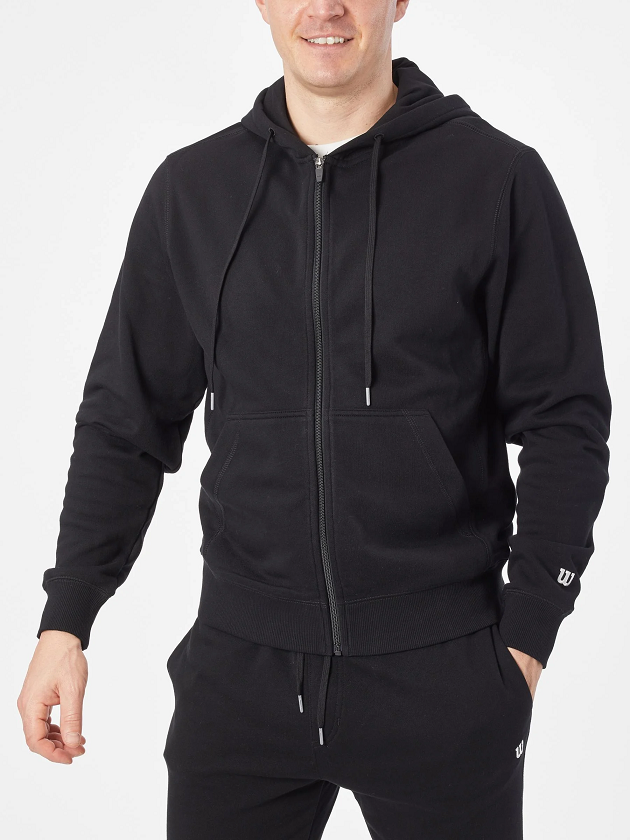 Wilson Men's Team Parkside Zip Hoodie - Black - Racketworld UK